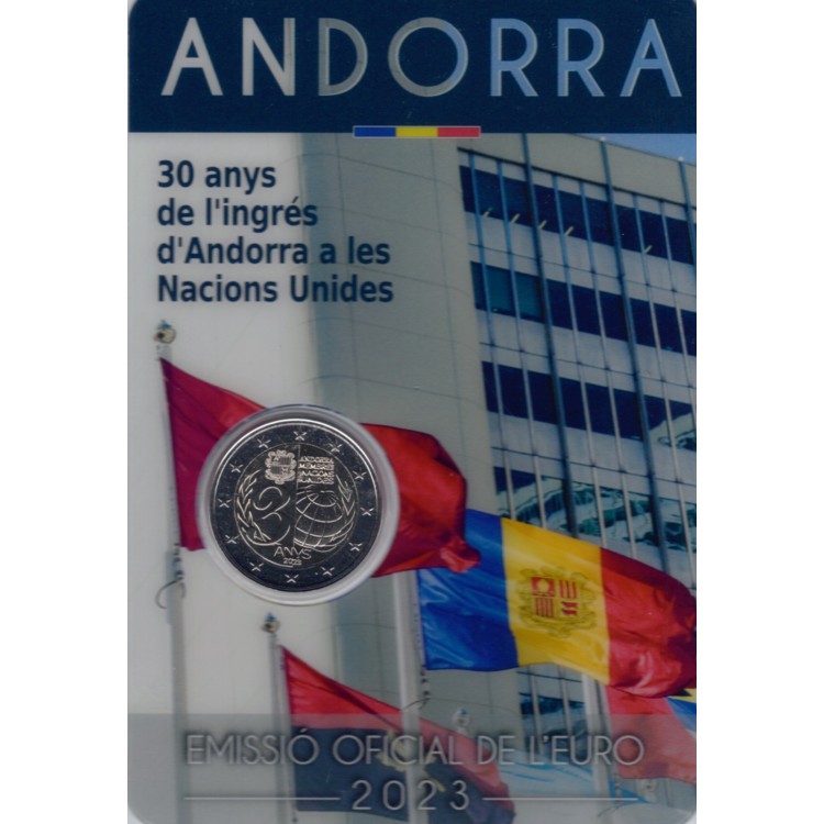 Andorra 2 euro 2023 Toetreding VN Verenigde Naties BU coincard